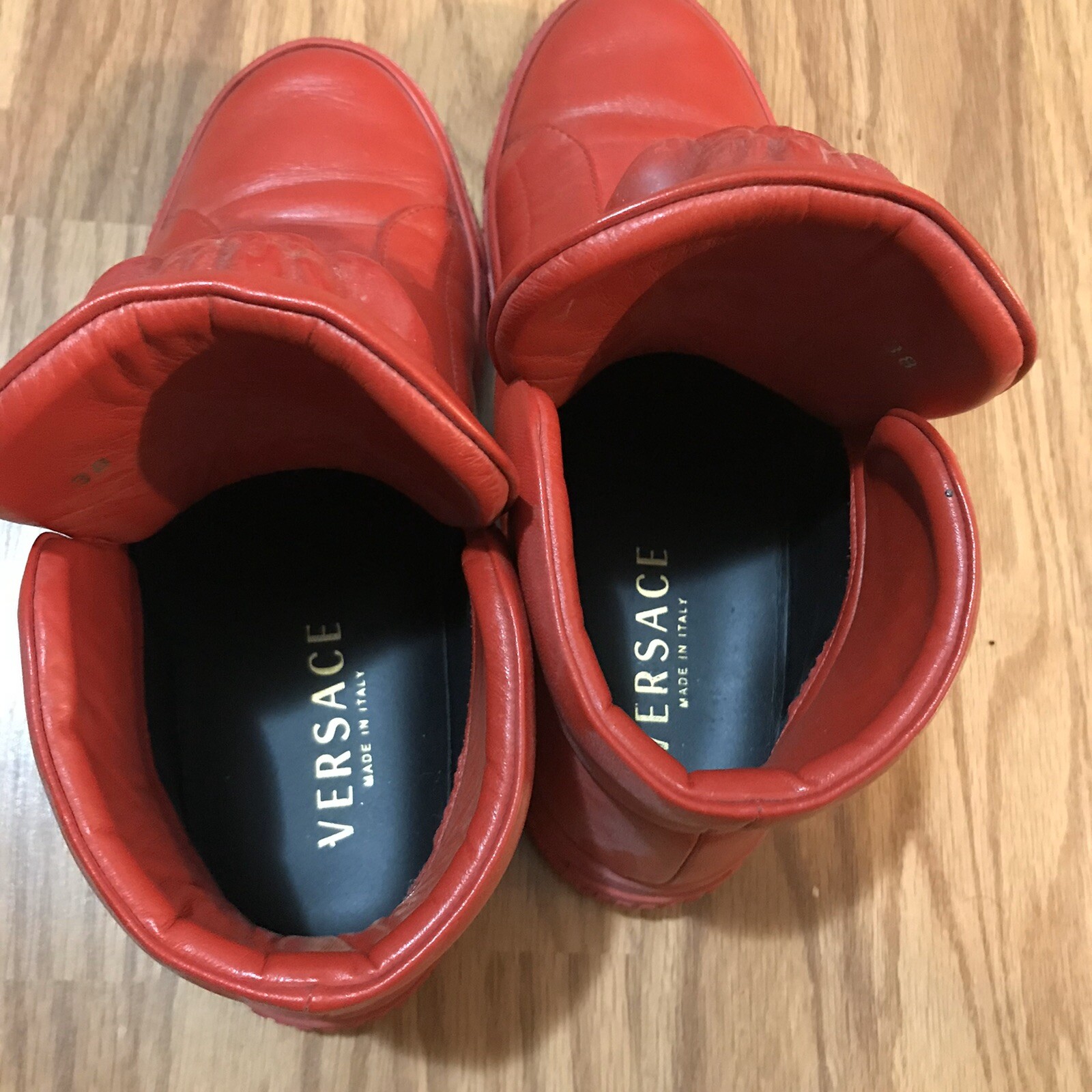 Versace - Palazzo Medusa Triple Red High Top Leather … - Gem