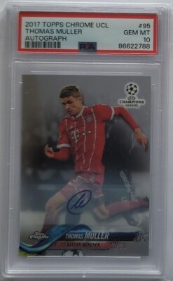 2017 Topps Chrome Uefa Champions League Thomas Muller Autograph #95 PSA ...