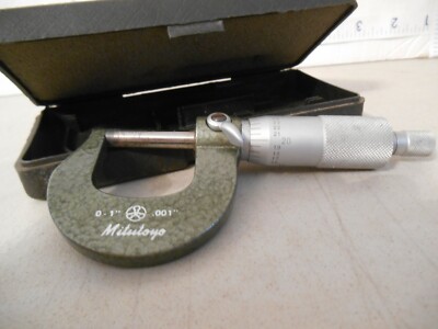 Machinists Mitutoyo 103-259 Micro Meter 1-1'' .001'' W /box | eBay
