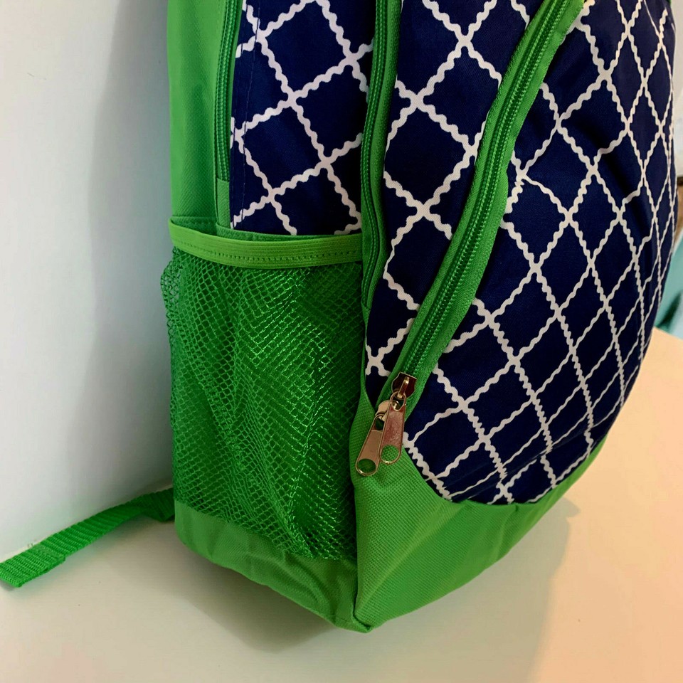 Monogrammable Laptop Tablet Backpack Padded Bag Black Chevron Pink ...