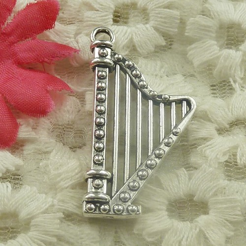 18 pcs Antique silver musical instrument charms pendant 39x20mm H-4827 ...