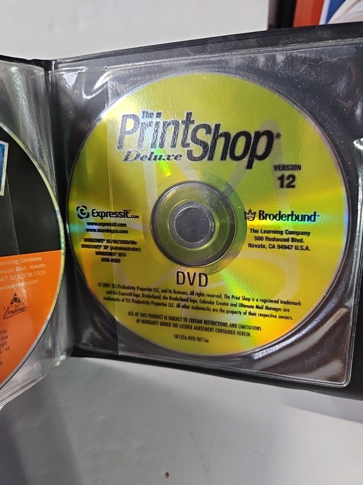 PrintMaster Platinum 11 DVD Set 6 Art CD's & Print SHop Deluxe Version ...