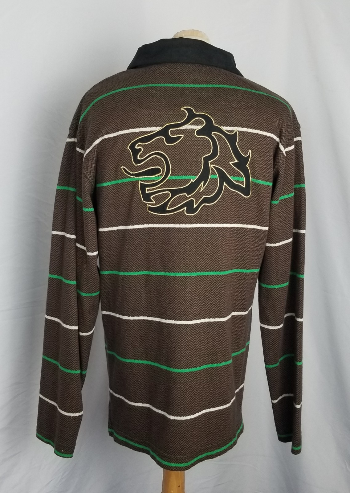 Sean John Mens Brown Shirt Puff Daddy P Diddy Size L Long Sleeve LION ...