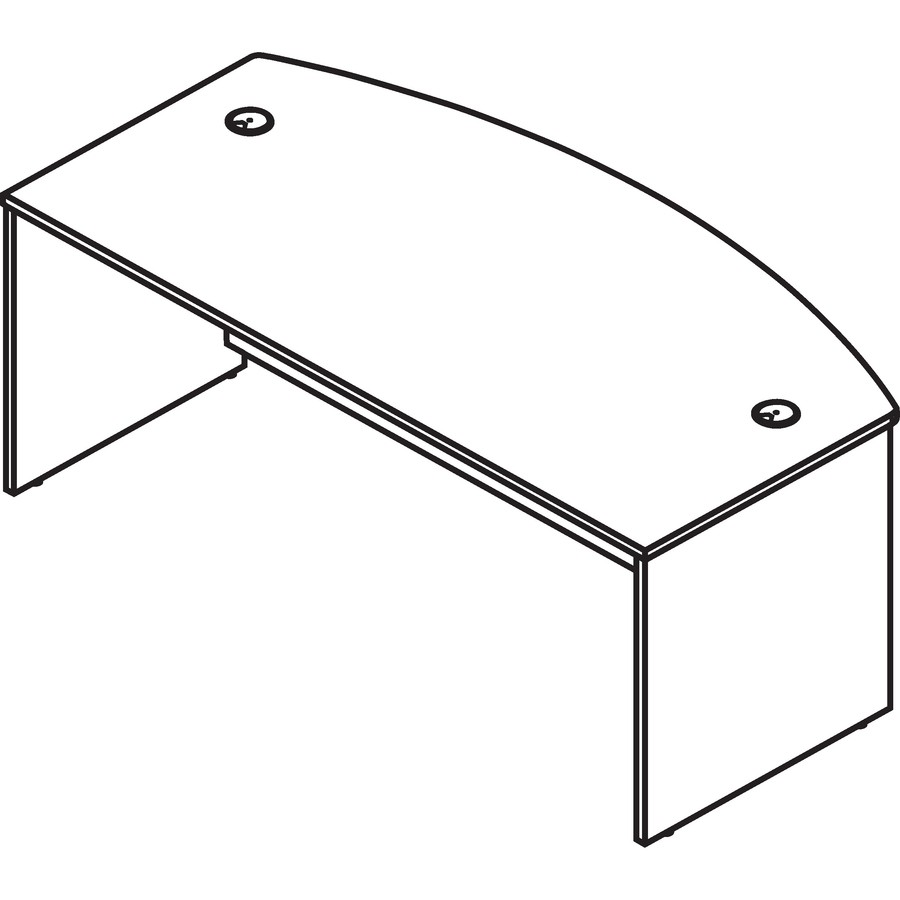 Bbf Series C Bowfront Desk - 71" Width X 36.1" Depth X 29.8" Heightfile ...