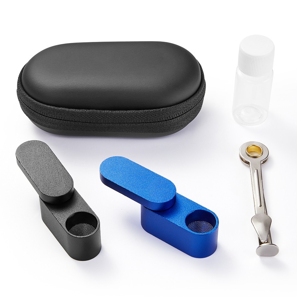( Pack of 2 ) 2" Metal Detachment Mini Tobacco Smoking Pipes with Caps ...