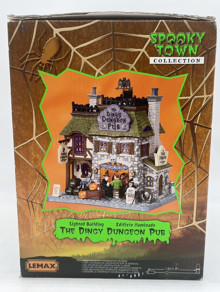 LEMAX Spooky Town Dingy Dungeon Pub - 05014 Retired Rare Illuminated ...