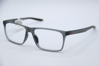 NEW NIKE 7116 061 MATTE DARK GREY AUTHENTIC DESIGNER EYEGLASSES 56-15 ...