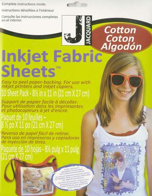 Inkjet Fabric Sheets 8.5inX11in 10/Pkg-100% Cotton Percale | eBay