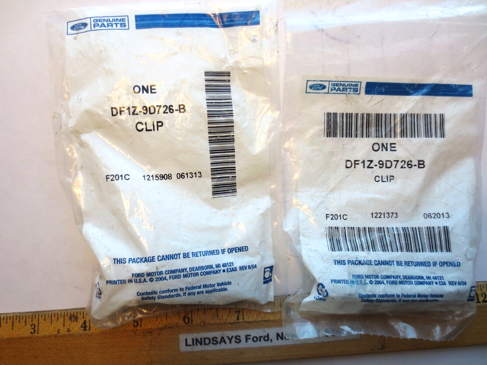 2 UNOPENED OEM PIECES IN 4 FORD BAGS "CLIP" CRUISE CONTROL CABLE, DF1Z ...
