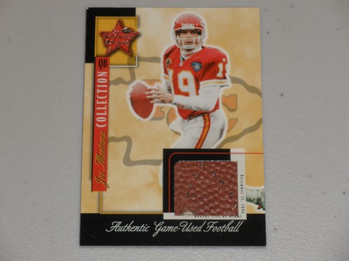 2000 Leaf Rookies & Stars QB Collection Game Used FOOTBALL Joe Montana ...