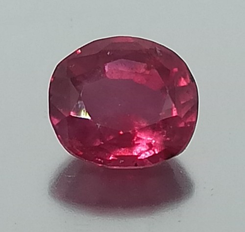 Certified 0.87Ct Natural Ceylon Pinkish Red Ruby Loose Gemstone, Heated ...