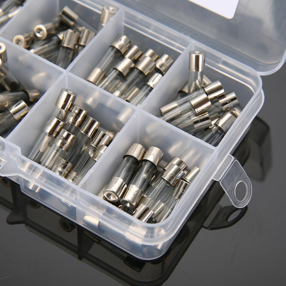 100Pcs 5x20mm Quick Blow Glass Tube Fuse Assorted Kits Fast Action ...