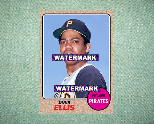 Dock Ellis Pittsburgh Pirates 1968 Style Custom Baseball Art Card | eBay