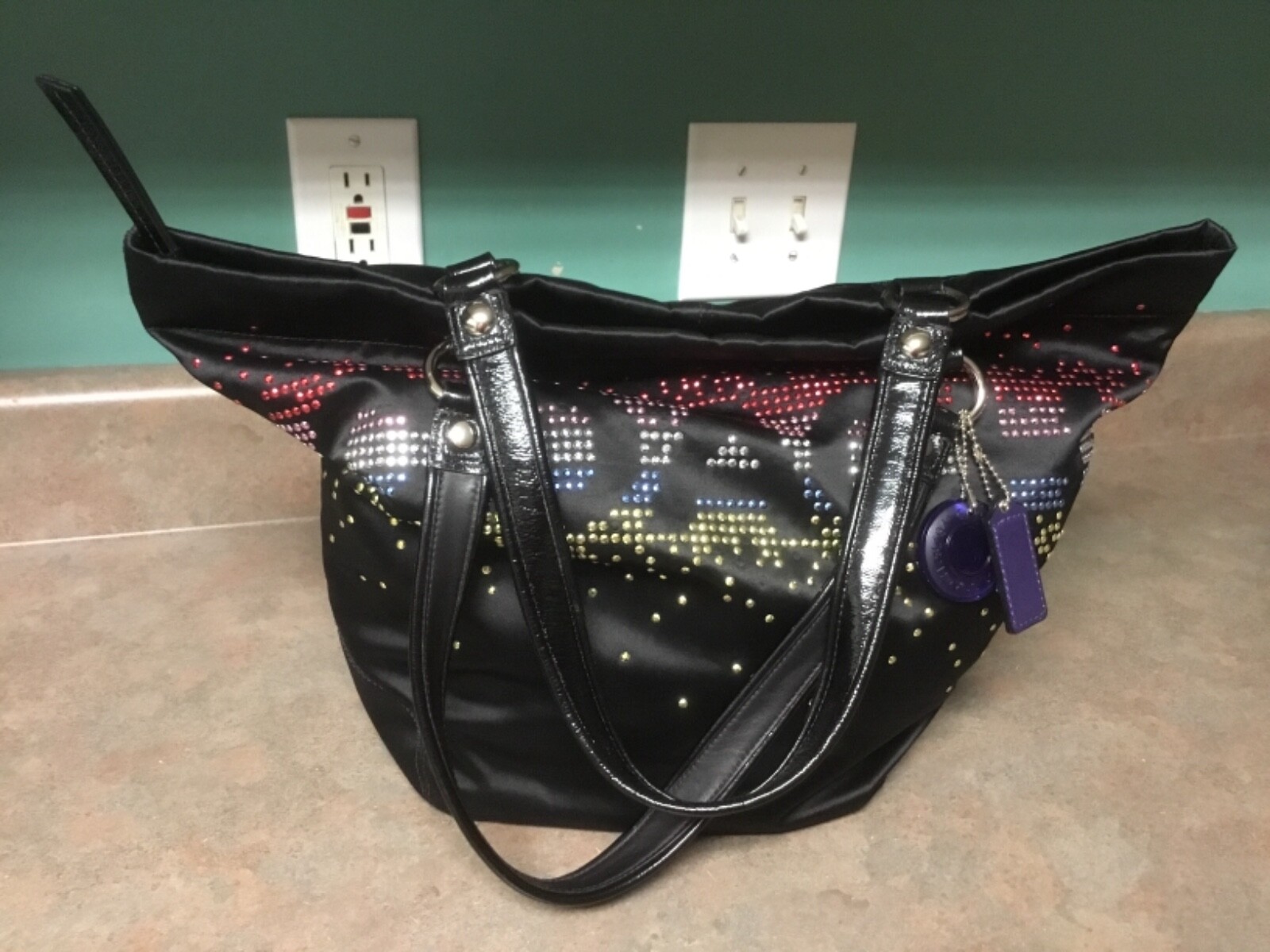 Coach Special Edition Holiday Tote with Multicolored … - Gem
