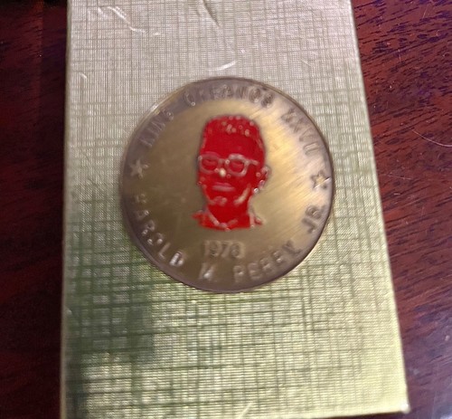 Okeanos King Harold Perry 1976 ant. bronze heavy orleans mardi gras ...