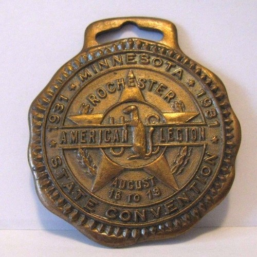 Minnesota American Legion State Convention 1931 Brass Pocket Watch Fob ...
