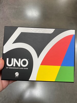 UNO 50th Anniversary Edition Card game Exclusive Gold Coin Mattel IN ...