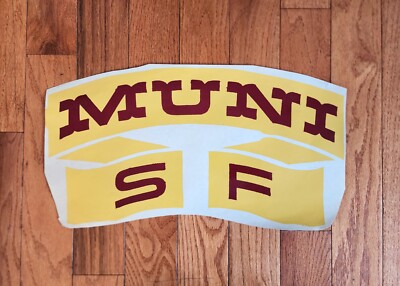 VINTAGE SAN FRANCISCO MUNICIPAL RAILWAY SF MUNI TROLLEY BUS RIBBON ...