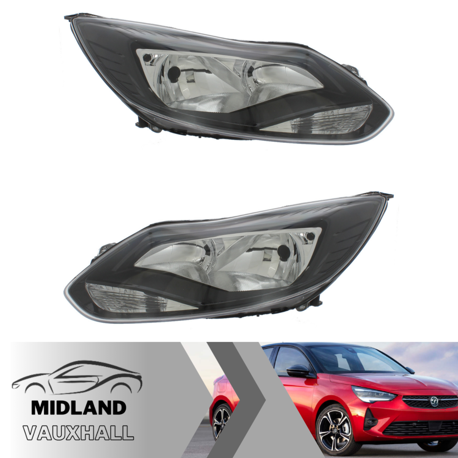 Headlights MK3 Ford Focus ST Pair Of Headlamps 2011 2012 2013 2014 2015 ...