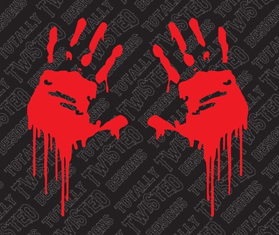 Bloody Handprints vinyl decal sticker Car Truck Horror film Jason ...