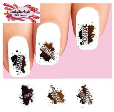 Waterslide Nail Decals Set of 20 - 4 Wheel Motocross Dirt Bike Mud Tire ...
