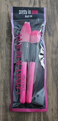 Pinky B Beauty Pretty In Pink 2-Piece Makeup Brush Set Powder Blush ...