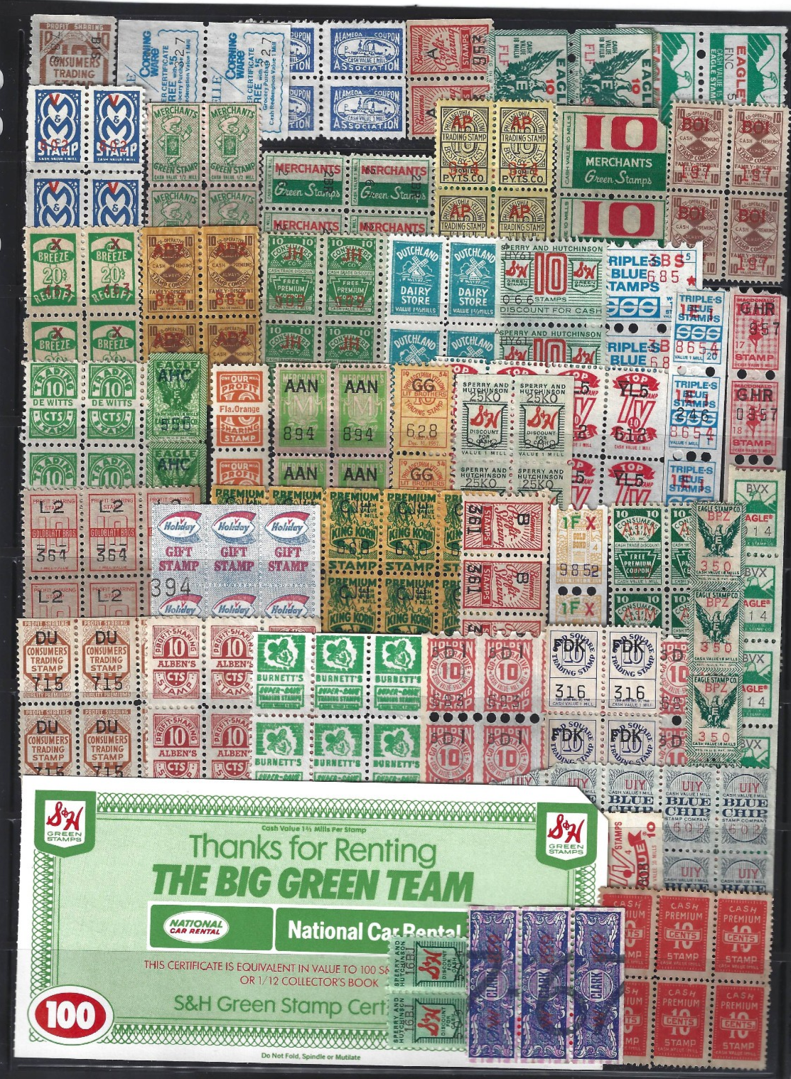 Lot of 100+ US Trading Stamps; Blocks and strips; many types! FREE ...