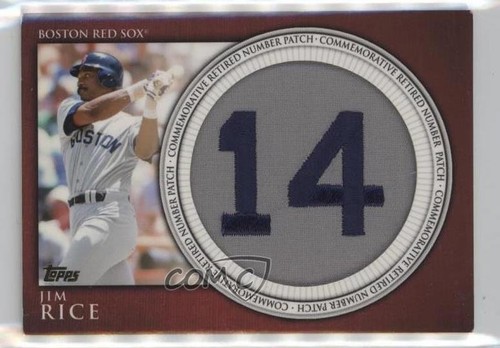 2012 Topps Manufactured Retired Number Patch Jim Rice #RN-JR1 Patch HOF ...