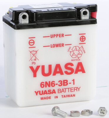 Yuasa Conventional 6V Battery for Honda 81-83 CB125S & Yamaha 76-83 ...