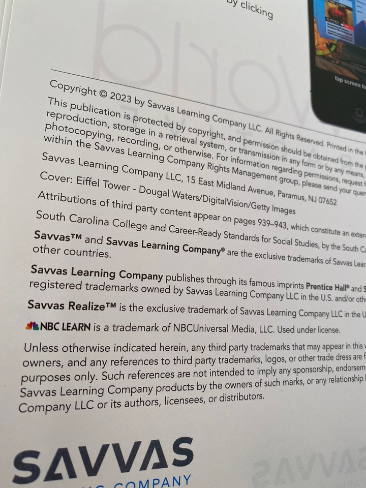 Savvas My World Interactive World History Student textbook 2023 ( 7th ...