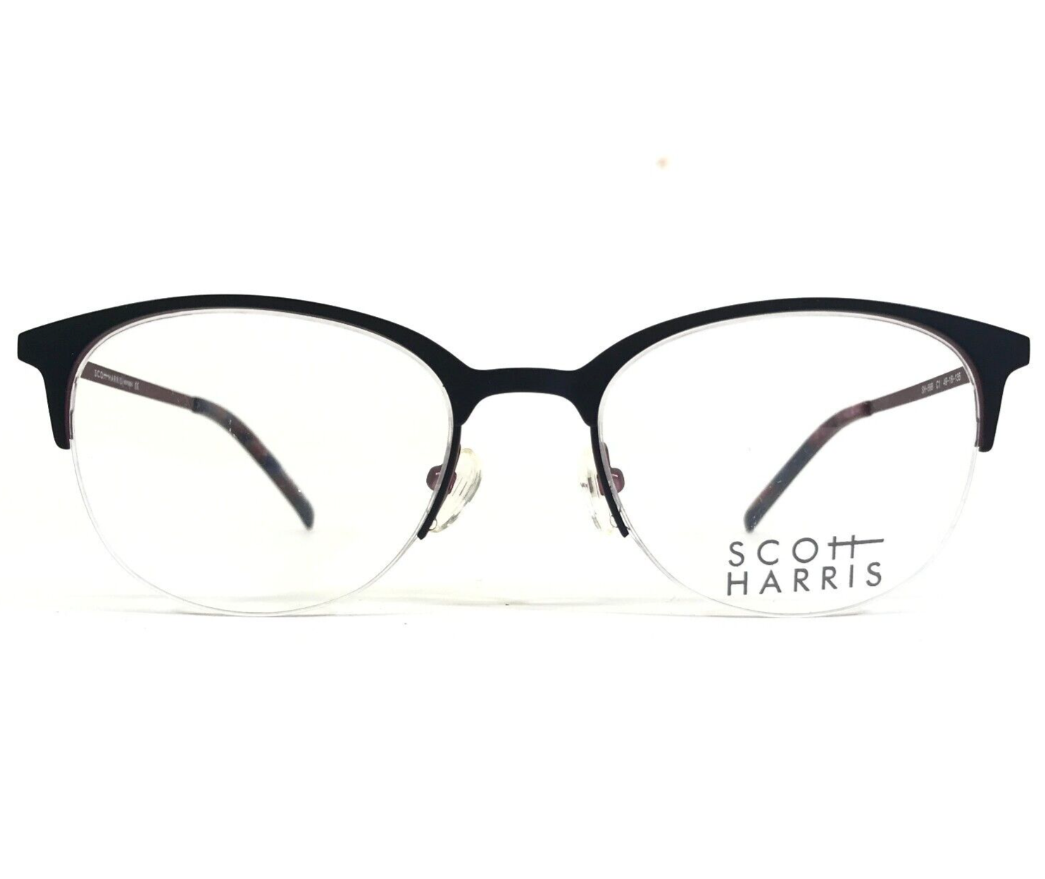 Scott Harris Eyeglasses Frames SH-568 C1 Blue Pink Round Half Rim 49-18 ...
