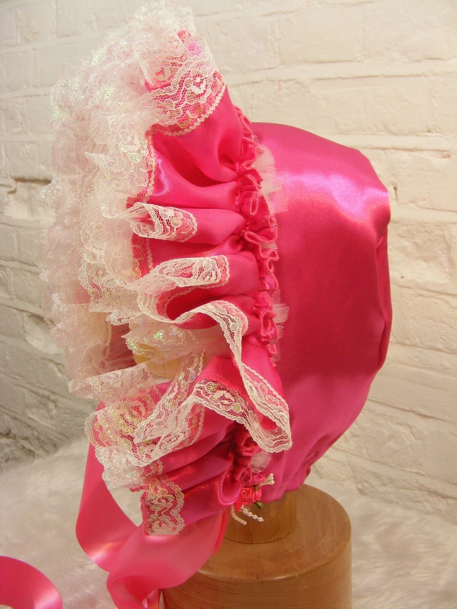 premium sissy adult baby satin only bonnet over the top mega extra ...