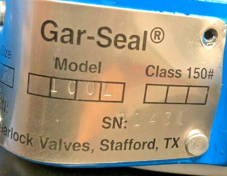 Gar-Seal 2" Butterfly Valve Model 100L 150# (Comes with instructions ...