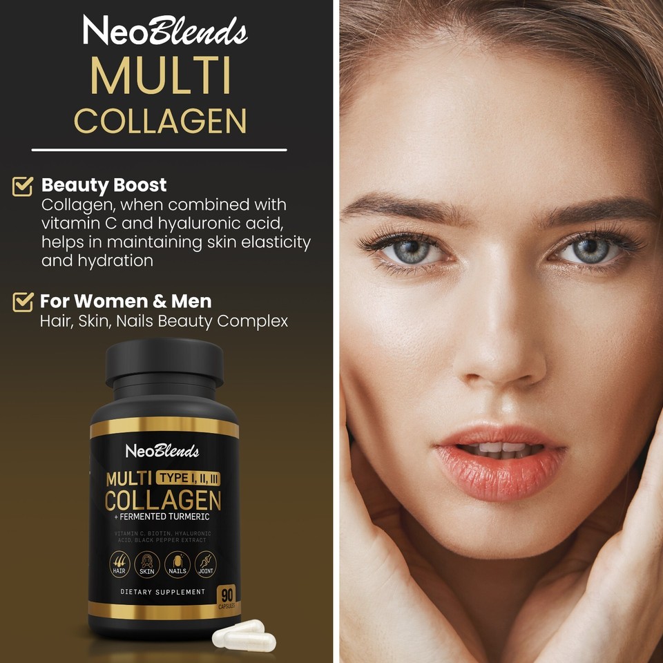 Hydrolyzed Multi Collagen for Hair Skin Nails Support – 90 Capsules | eBay