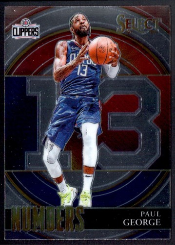 Paul George 2021-22 Panini Select Numbers Insert CArd #23 Los Angeles ...