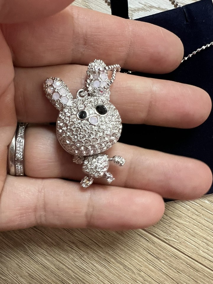 Swarovski Cute Rabbit Bunny Mathilde Crystal Pendant Necklace 3 Lengths ...