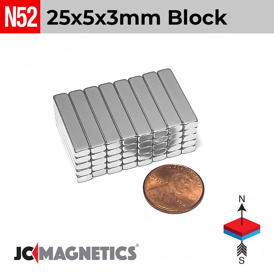 N52 Super Strong Rare Earth Neodymium Magnet Blocks Squares Thin Small ...