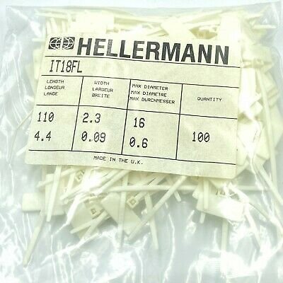 110X2.3MM CABLE TIES IT18FL HELLERMANN QTY:100 | eBay