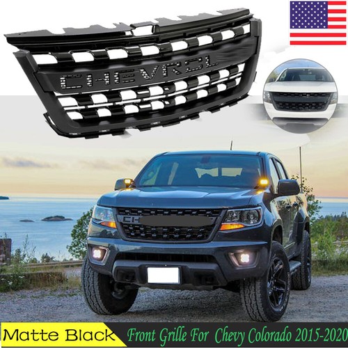 Grill Upper For 2017 18 19 Chevy Chevrolet Colorado Front Grille & 3 ...