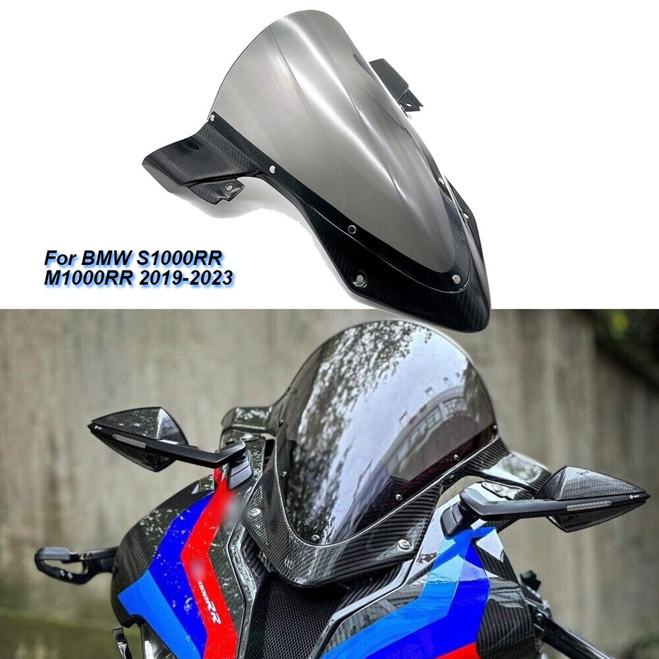 Smoke Carbon Fiber Front Windshield For BMW S1000RR M1000RR 2019-2023 ...