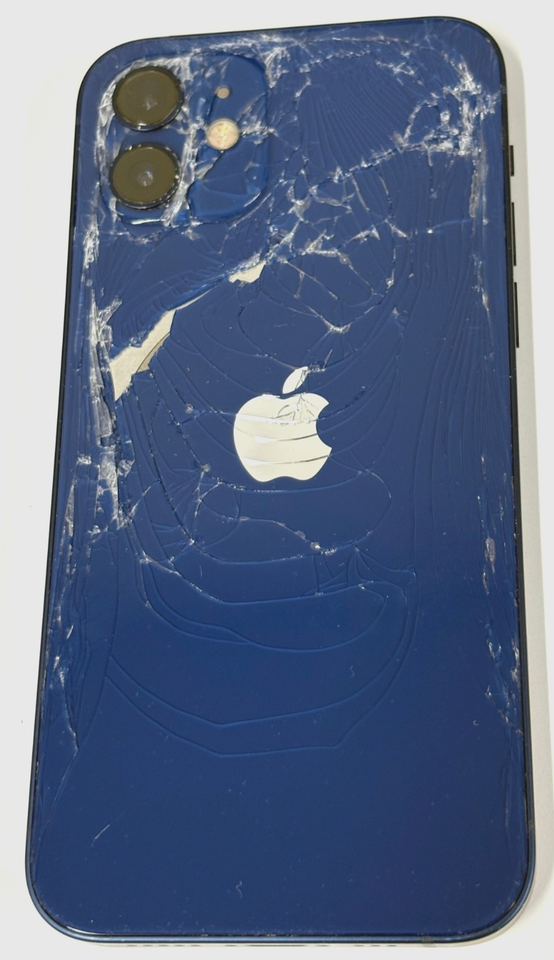 AT&T Apple iPhone 12 - 128GB Blue - Crcked But Works - 92% Batt - Please Read | eBay