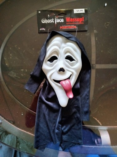 Ghost Face Scary Movie Wassup! Tongue Out Mask Fun World - Shorty What ...
