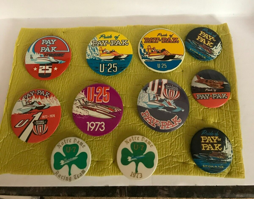 HYDROPLANE HYDRO PINS LOT OF (9) PAY N PAK RACING TEAM AND (2) U7 | eBay