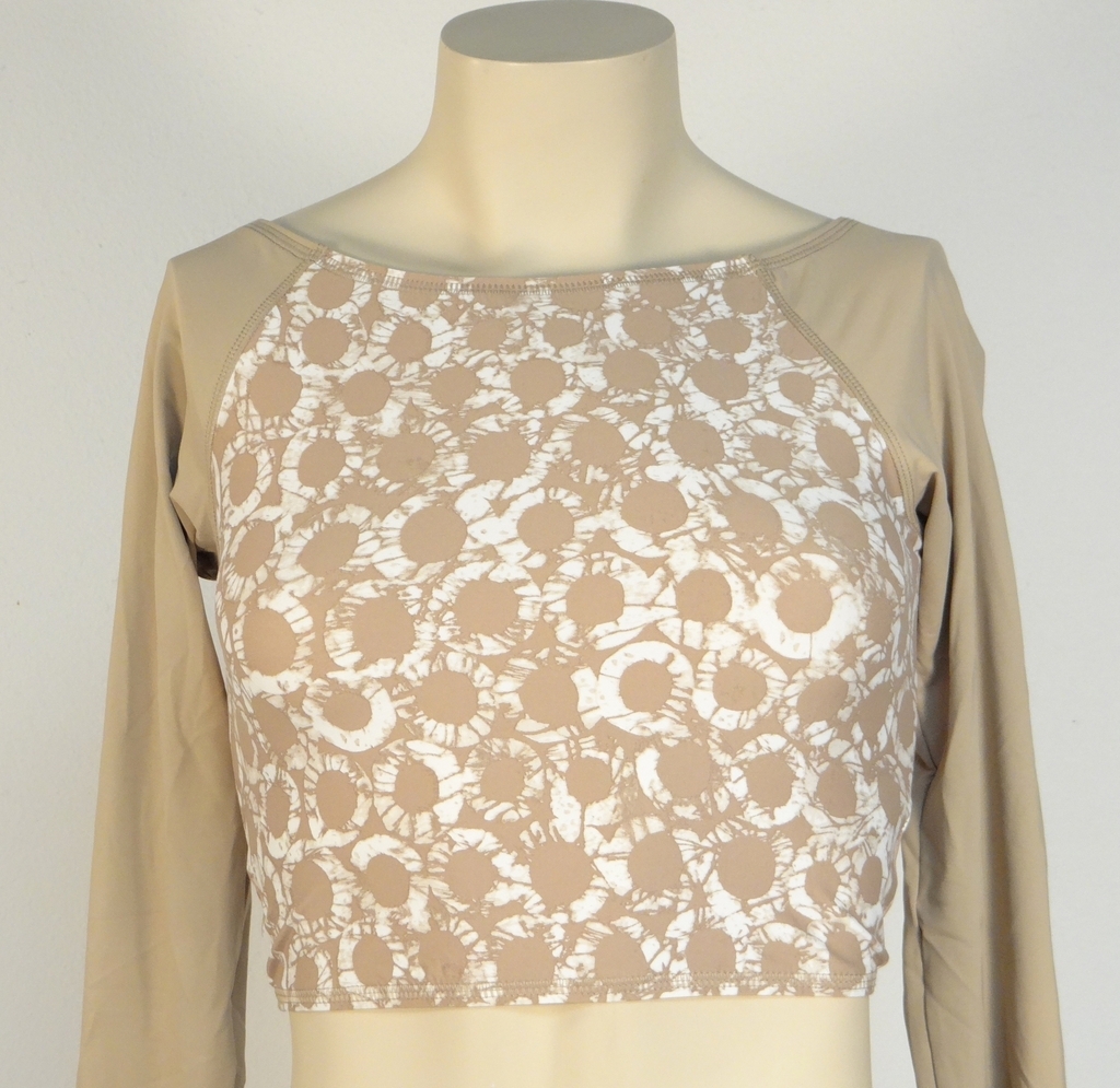 Michael Kors Khaki Long Sleeve Cover-up Rash Guard Rashguard Women's ...