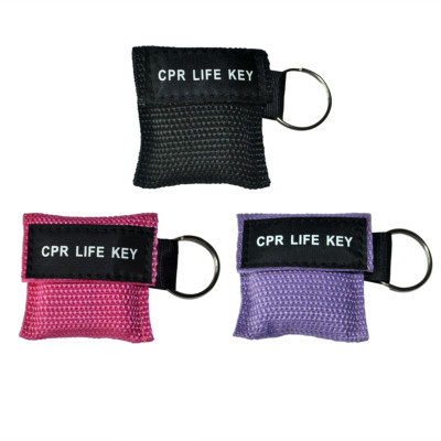 9pcs/pack CPR Masks One Way Valve Keychain Resuscitation Training Mask ...
