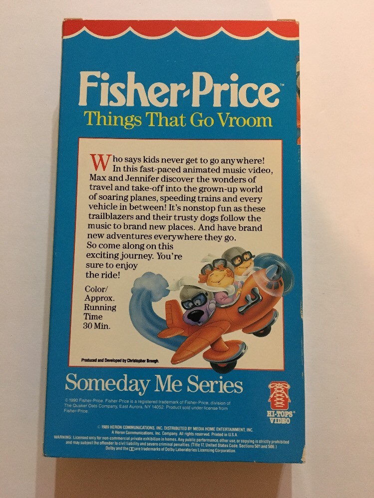 Fisher Price Things That Go Vroom VHS-TESTED-RARE VINTAGE COLLECTIBLE ...