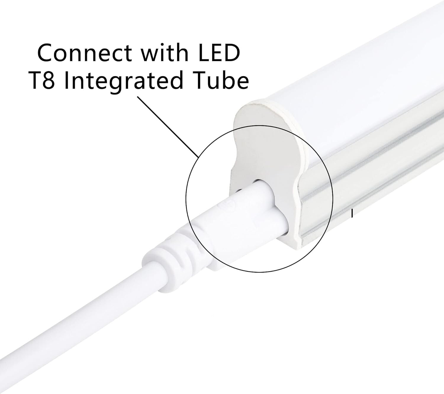 50cm T5 T8 Long Flexible Extension Connector cable Wire Fitting LED ...
