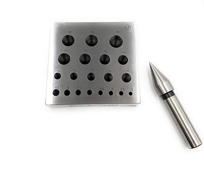 Conical Bezel Forming Block Set with Punch Round Shaped to Form Tapered ...