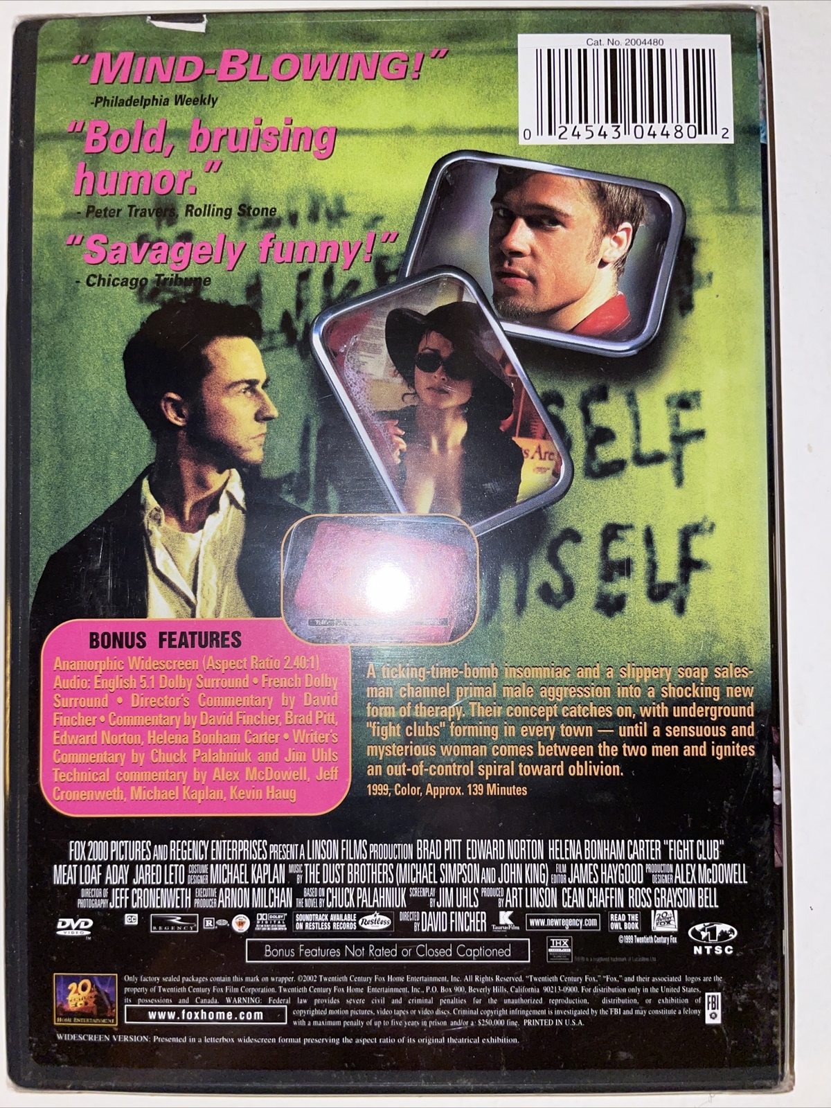 Fight Club (DVD, 2002, 2-Disc Set, Checkpoint) for sale online | eBay