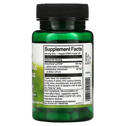 Lactobacillus Rhamnosus GG Probiotic 5 Billion with FOS Prebiotic 60 ...